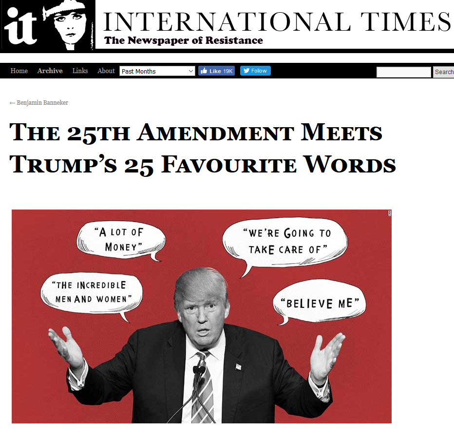 My 25th Trump Poem at International Times | gravyfromthegazebo